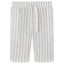 Shorts Urban Classics "Urban Classics Striped Crinkle Resort Shorts", Herren, Gr. L, US-Gr&ouml;&szlig;en, sanftes wei&szlig;, schwarz, 92% Polyester, 6% Viskose, 2% Elasthan, gestreift, normal, Hosen Shorts