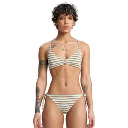 Bikini-Hose Quiksilver "Clickity Clack", Damen, Gr. L, US-Gr&ouml;&szlig;en, tobacco clickity stripe, Obermaterial: 91% Microfaser, 9% Elasthan;, Badehosen Bikini-Hose