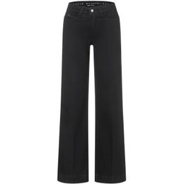 Weite Jeans MAC "DREAM WIDE", Damen, Gr. 36, L&auml;nge 30, schwarz, schwarz, Denim/Jeans, Obermaterial: 75% Baumwolle, 12% Modal, 9% Polyester, 4% Elasthan, figurumspielend kn&ouml;chellang, Jeans, mit weitem Bein-Stretch, Topseller