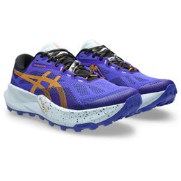 Trailrunningschuh asics "TRABUCO 14", Herren, Gr. 44, cobalt burst, sandstorm, Synthetik, Schuhe, profiliertes Laufsohlenprofil, mit Gummilaufsohle, mit Schn&uuml;rung