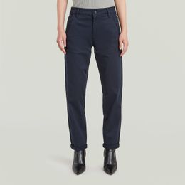 G-Star Raw Chinohose G-STAR "Kate Chino Boyfriend", Damen, Gr. 31, L&auml;nge 32, blau (salute), Web, Obermaterial: 97% Baumwolle, 3% Elasthan, unifarben, bequem lang, Hosen Chinohose