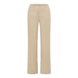 Boyfriend-Hose RAPHAELA BY Brax "Style PAM FLARED", Damen, Gr. 38, Normalgr&ouml;&szlig;en, beige, Web, 61% Leinen, 18% Viskose, 18% Baumwolle, 3% Elasthan, Hosen
