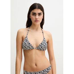 Marc O'Polo Bandeau-Bikini-Top MARC O'POLO "Millefleur", Damen, Gr. S, N-Gr, millefleur print schwarz navy, Obermaterial: 84% Polyamid, 16% Elasthan, Bikini-Oberteile