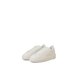 Jack & Jones Sneaker JACK & JONES "JFWASPIRE CUPSOLE", Herren, Gr. 44, wei&szlig;, Lederimitat, Schuhe Sneaker, Schn&uuml;rschuh, Halbschuh, Freizeitsneaker in cleaner Optik