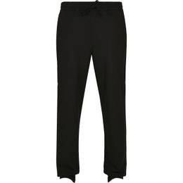 Stoffhose Urban Classics "Urban Classics Herren Tapered Jogger Pants", Herren, Gr. M, US-Gr&ouml;&szlig;en, schwarz, 75% Polyester, 19% Viskose, 6% Elasthan, unifarben, normal, Hosen Stoffhose