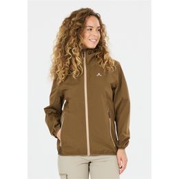 Softshelljacke WHISTLER "Selawik", Damen, Gr. 36, dunkelbraun, beige, 100% Polyester, unifarben, normal, ohne Ausschnitt, Jacken Softshelljacke, mit 15.000 mm Wassers&auml;ule
