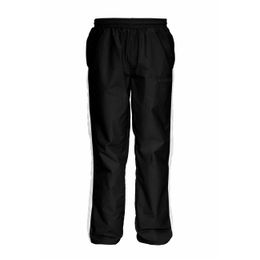 Jogginghose DROPSIZE "Dropsize SIDE STRIPE TRACK PANTS", Herren, Gr. M, US-Gr&ouml;&szlig;en, schwarz, 100% Polyester, unifarben, normal, Hosen Jogginghose