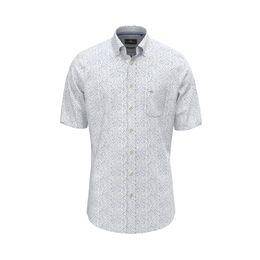 Kurzarmhemd Fynch-Hatton, Herren, Gr. 3XL, N-Gr, new breeze, Web, Obermaterial: 100% Baumwolle, bedruckt, regular fit normal, ohne Ausschnitt, gerader Abschluss, Hemden, mit Logo Stickerei
