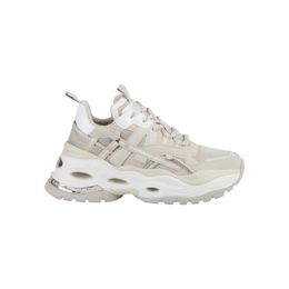 Trainingsschuh Buffalo "Buffalo Damen Buffalo Triplet Hollow Sneaker Low", Damen, Gr. 39, cream, Kunstfaser, Schuhe