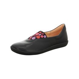 Think! Ballerina THINK "Think Ballerinas Leder", Damen, Gr. 38, schwarz kombi, Leder, Schuhe Ballerina