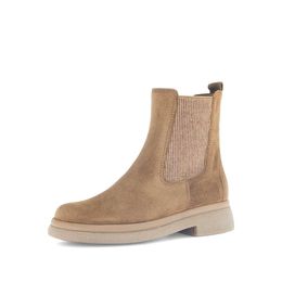 Chelseaboots Gabor "Chelsea Boot", Damen, Gr. 37,5, beige, Schuhe Chelseaboots