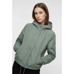 Parka Only "ONLMONIC SPRING HOOD JACKET OTW ZL", Damen, Gr. M, jadeite, Web, Obermaterial: 92% Polyester, 8% Nylon, unifarben, elastischer Bund, Jacken Parka, Materialmix, mit Kapuze