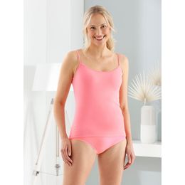 Achseltop Nina von C., Damen, Gr. 40, 2 Stk., Normalgr&ouml;&szlig;en, rosa (flamingo), 100% Baumwolle, Unterhemden