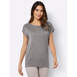 Pullunder Classic Basics "Pullunder", Damen, Gr. 44, grau (steingrau), 100% Polyacryl, unifarben, Pullover Pullunder