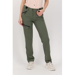 Outdoorhose DEPROC Active "KENORA V LONG Full Stretch", Damen, Gr. 52 (XXL), Normalgr&ouml;&szlig;en, olive, 92% Polyester; 8% Elasthan, Hosen Outdoorhose, auch in Gro&szlig;en Gr&ouml;&szlig;en erh&auml;ltlich