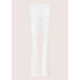 Madeleine Mode B&uuml;gelfaltenhose MADELEINE "Hose Leicht ausgestellte B&uuml;gelfalten-Hose", Damen, Gr. 40, N + K Gr, wei&szlig;, Obermaterial: 63% Baumwolle CO. 34% Polyester PES. 3% Elasthan EL., Modern, normal, Hosen