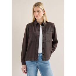 Blouson Cecil, Damen, Gr. XXL (46), macchiato braun, Stoff, 100% Lyocell, unifarben, normal normal, V-Ausschnitt, B&uuml;ndchen, Jacken Blouson, soft und weich