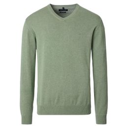 Casamoda Herren Strickpullover "Casamoda Pullover uni", gr&uuml;n, Gr. L, 100% Baumwolle, Pullover