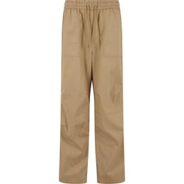 Stoffhose Urban Classics "Urban Classics Loose Fit Pants With Darts", Herren, Gr. 5XL, US-Gr&ouml;&szlig;en, unionbeige, 80% Baumwolle (Bio), 18% Polyester (Recycelt), 2% Elasthan, unifarben, loose fit, Hosen Stoffhose