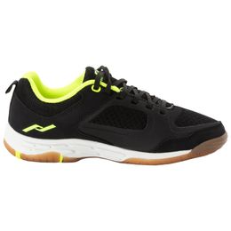 Indoorschuh Pro Touch "Rebel IV J", Kinder, Gr. 36, schwarz (schwarz, gelb), Synthetik, Textil, mehrfarbig, Schuhe, Hallenschuhe, Sportschuhe, nicht abf&auml;rbende Sohle