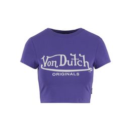 T-Shirt Von Dutch "Von Dutch ARTA SHIRTS", Damen, Gr. S, lila, 100% Baumwolle, bedruckt, normal, Rundhals, Shirts T-Shirt