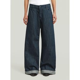 G-Star Raw 5-Pocket-Jeans G-STAR "Roxx Wide Jeans", Damen, Gr. 24, L&auml;nge 32, neo raw denim, Obermaterial: 75% Baumwolle, 25% Baumwolle, Jeans 5-Pocket-Jeans
