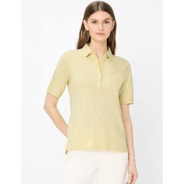 Poloshirt Brax "Style CLEO", Damen, Gr. 34, gelb, 97% Baumwolle, 3% Elasthan, Shirts