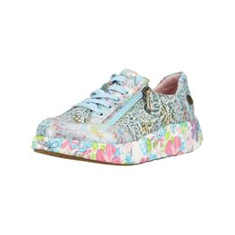 Sneaker Laura Vita "Laura Vita Sneaker Leder/Textil", Damen, Gr. 38, bunt (blau), Leder, Textil, Schuhe Sneaker