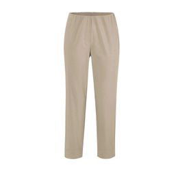 Caprihose GOLDNER "7/8-Stretchhose", Damen, Gr. 60, N + K Gr, beige (sand), Obermaterial: 67% Baumwolle CO. 28% Polyamid PA. 5% Elasthan EL., Hosen Caprihose