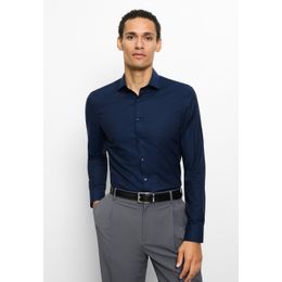 Businesshemd OLYMP "OLYMP No. Six, super slim, Royal Kent", Herren, Gr. 39, Normaler Arm, marine, 97% Baumwolle, 3% Elastolefin, Hemden