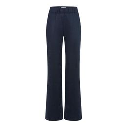 Boyfriend-Hose RAPHAELA BY Brax "Style PAM FLARED", Damen, Gr. 48K (24), Kurzgr&ouml;&szlig;en, navy, Web, 61% Leinen, 18% Viskose, 18% Baumwolle, 3% Elasthan, Hosen