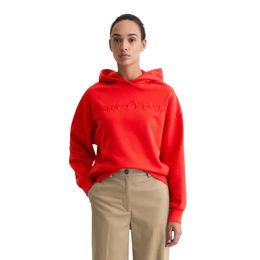 Marc O'Polo Sweatshirt MARC O'POLO "aus Organic Cotton", Damen, Gr. XL, rot (bright rot), Obermaterial: 100% Baumwolle, unifarben, loose fit, Rundhals, Rippb&uuml;ndchen, Sweatshirts Sweatshirt