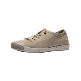 Sneaker Softinos "Softinos Sneaker Leder", Damen, Gr. 36, beige, grau, Leder, Schuhe Sneaker