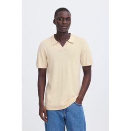 Poloshirt Blend "BHBray Polo", Herren, Gr. XXL, oyster gray, Feinstrick, 100% Baumwolle, unifarben, Basic, normal normal, V-Ausschnitt, Rippb&uuml;ndchen, Shirts, Modisches Strick Polo Shirt