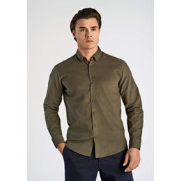 LINDBERGH Herren Langarmhemd "Cordhemd Relaxed Fit"army, Gr. L, Obermaterial: 100% Baumwolle, Hemden