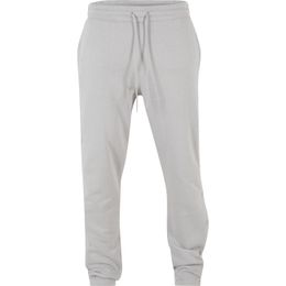 Jogginghose Urban Classics "Urban Classics Herren Button Down Sweatpants", Herren, Gr. 5XL, US-Gr&ouml;&szlig;en, lightasphalt, 80% Baumwolle, 20% Polyester, unifarben, normal, Hosen Jogginghose