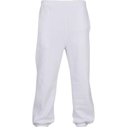 Jogginghose Urban Classics "Urban Classics Herren Sweatpants", Herren, Gr. 4XL, US-Gr&ouml;&szlig;en, wei&szlig;, 65% Baumwolle, 35% Polyester, unifarben, loose fit, Hosen Jogginghose