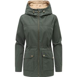 Anorak Ragwear "Lenoa Vintage", Damen, Gr. S (36), schwarz olive, Obermaterial: 100% Baumwolle. Innenfutter: 100% Polyester, relaxed fit Po-bedeckend, hoch geschlossener Ausschnitt, &Auml;rmel mit &Auml;rmelschlitz 1-Knopf-Manschette mit Druckknopf, Jacken, &Uuml;bergangsparka mit Kapuze und Taillenzugband