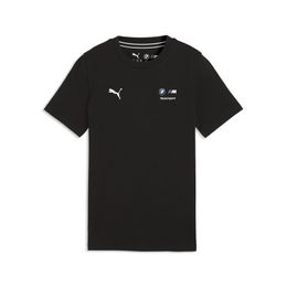 T-Shirt Puma "BMW M MOTORSPORT Essentials T-Shirt Jugendliche", Jungen, Gr. 176, schwarz, Obermaterial: 100% Baumwolle; Rippe: 80% Baumwolle, 20% Polyester, regular fit, Rundhals, Shirts T-Shirt