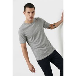 T-Shirt Hummel "HMLPULSE T-SHIRT", Herren, Gr. S (46), grau melange, Obermaterial: 90% Baumwolle, 10% Viskose, normal, Rundhals, Shirts T-Shirt