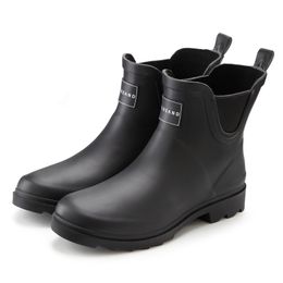 Gummistiefelette ELBSAND "Boots, Gummistiefel, Schlupfstiefel", Damen, Gr. 35, schwarz, Obermaterial: 100% Synthetik. Decksohle: 100% Textilmaterial. Futter: 100% Textilmaterial. Laufsohle: 100% Synthetik, unifarben, Schuhe, aus wasserdichtem Material