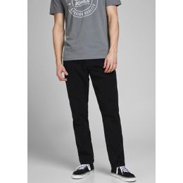 Jack & Jones Loose-fit-Jeans JACK & JONES "JJICHRIS JJORIGINAL SBD 921 SN", Herren, Gr. 29, L&auml;nge 32, schwarz (schwarz denim1), Denim/Jeans, Obermaterial: 100% Baumwolle, leichte Abriebeffekte, loose fit lang, Jeans, Baumwolle, loose fit