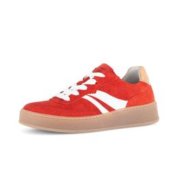 Sneaker Gabor "Sneaker low", Damen, Gr. 35, rot, Schuhe Sneaker