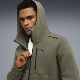 Sweatjacke Puma "PumaTECH Kapuzenjacke Herren", Herren, Gr. L, loden gr&uuml;n, Obermaterial: 77% Baumwolle, 23% Polyester; Kapuzenfutter: 100% Baumwolle; Seitentasche &ndash; Oben: 100% Baumwolle; Seitentasche &ndash; Unten: 77% Baumwolle, 23% Polyester, Sweatjacken Sweatjacke