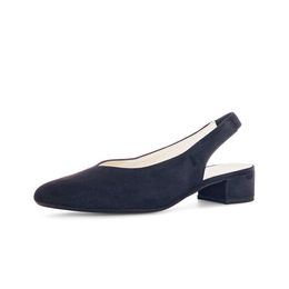 Slingpumps Gabor "Slingpumps", Damen, Gr. 39, blau, Schuhe Slingpumps
