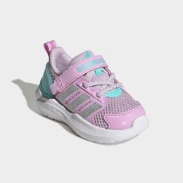 Sneaker adidas Sportswear "LIGHTORAMA RUNNER INFANTS", Damen, Gr. 22, ice lavender, silber metallic, flash aqua, Synthetik, Textil, Schuhe Sneaker, mit Blinkfunktion