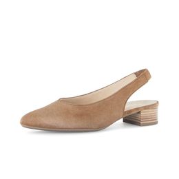 Slingpumps Gabor "Slingpumps", Damen, Gr. 38, braun, Schuhe Slingpumps