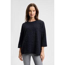 Sweater SOCCX, Damen, Gr. XS/S, blau, Sweatware, Material: 51% Polyester, 45% Viskose, 4% Elasthan, bedruckt, regular fit normal, Rundhals, eingesetzt gerader Abschluss, Sweatshirts Sweater, mit All Over Print