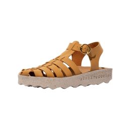 Riemchensandale Asportuguesas "Asportuguesas Sandalen Lederimitat", Damen, Gr. 38, camel, Lederimitat, Schuhe Riemchensandale