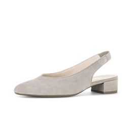 Slingpumps Gabor "Slingpumps", Damen, Gr. 44, grau, Schuhe Slingpumps